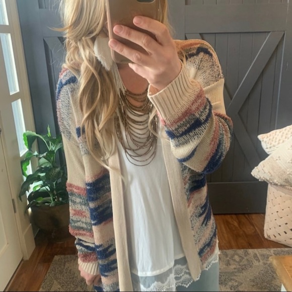 Shop_Fig | Sweaters | New Textured Tribal Print Cozy Spring Cardigan ...